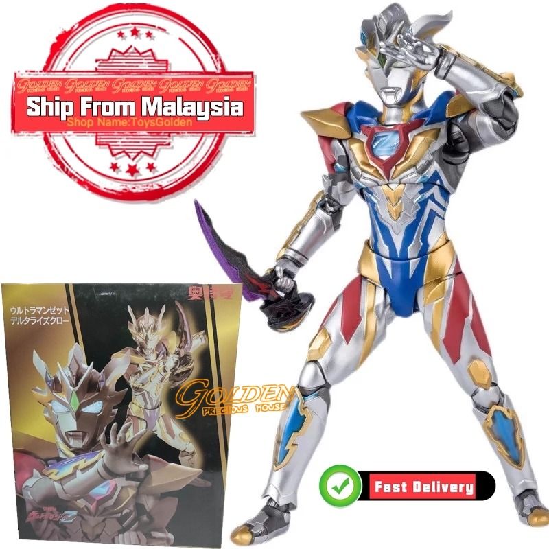 Shf Ultraman Zeta Delta Rise Claw Action Figures 15cm Pvc Model ...