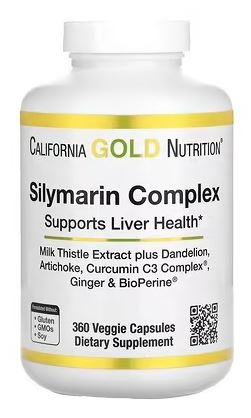 Silymarin Complex 360Vc, Milk Thistle Extract Plus Dandelion, Artichoke ...