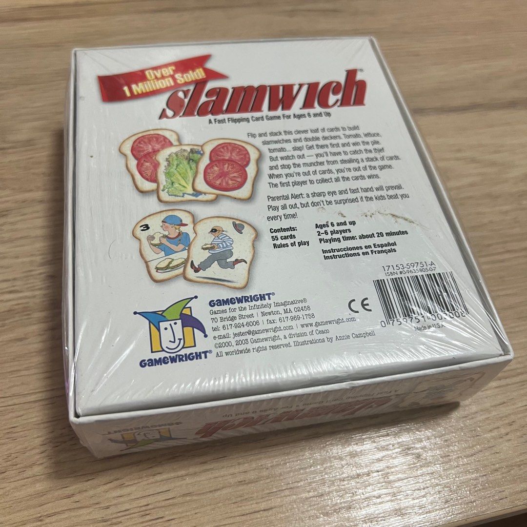 Slamwich card game, Hobbies & Toys, Toys & Games on Carousell