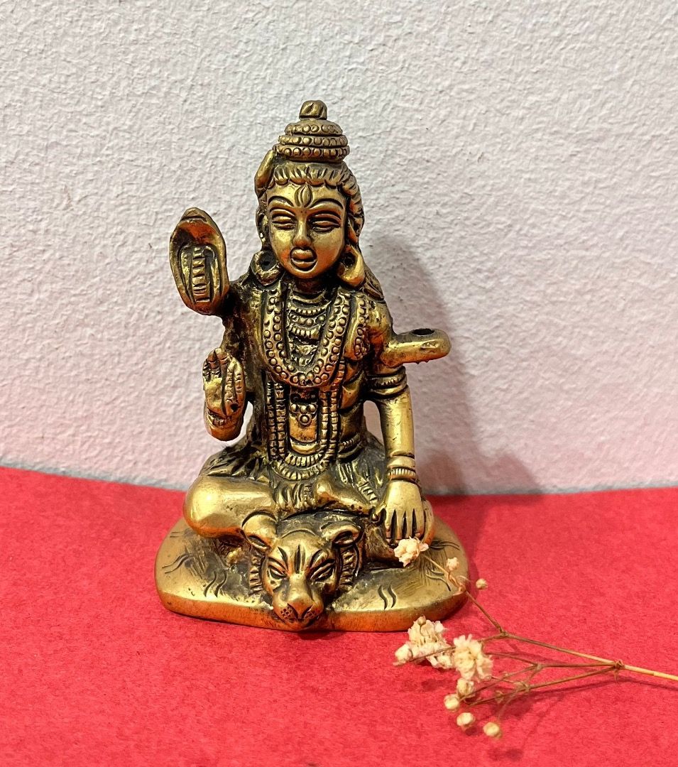 Small Shiva Brass Statue/Idol/ Hindu Sculpture/ Feng Shui/India God ...