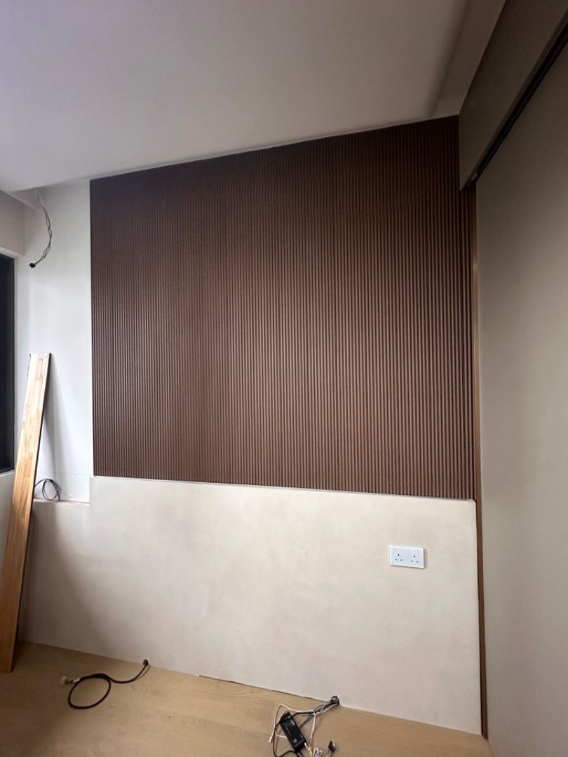 Solid wood wavy curve fluted panel - 1m, Furniture & Home Living, Home ...