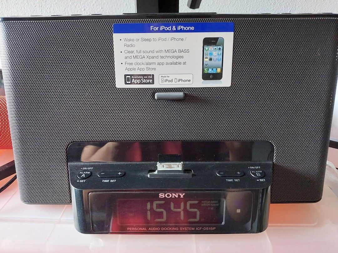 Sony Radio clock dock speaker DS15iP, Audio, Soundbars, Speakers ...