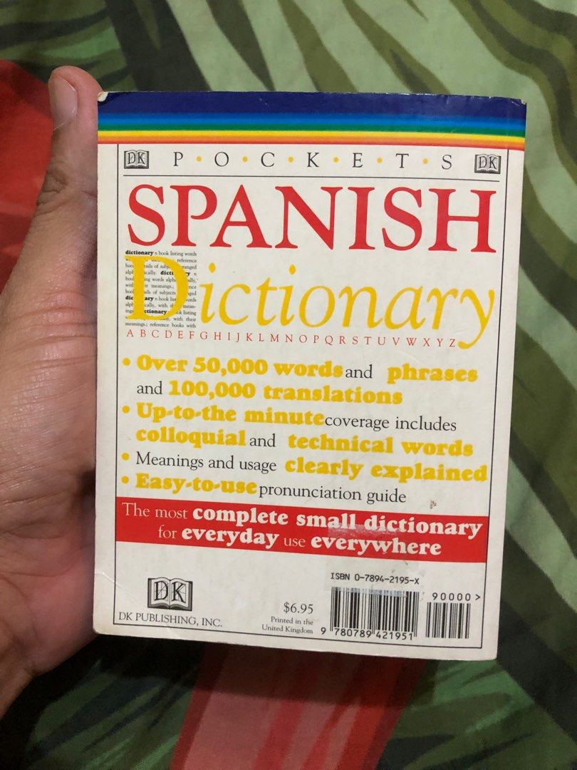 Spanish to English pocket dictionary, Hobbies & Toys, Books & Magazines ...