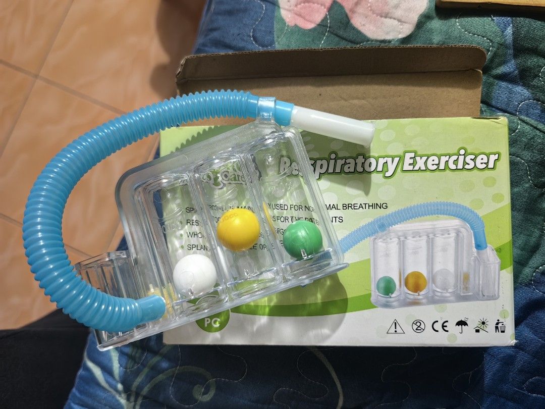 Spirometry Respiratort Exerciser latihan pernafasan, Health & Nutrition ...