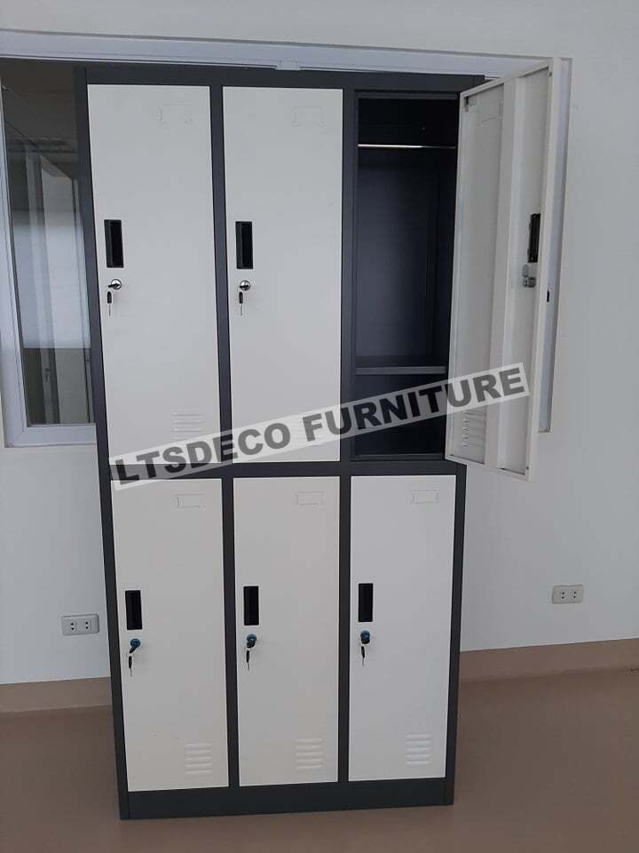 STEEL LOCKER 6 DOOR / OFFICE PARTITION, Furniture & Home Living, Office ...