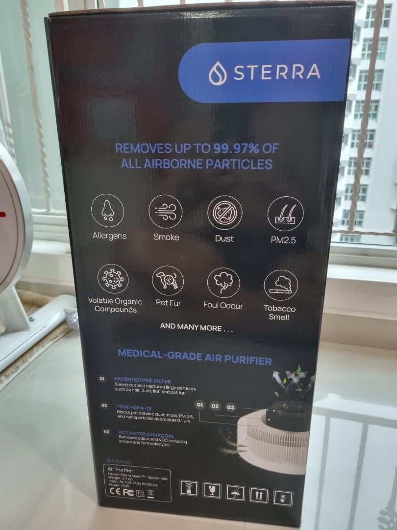 Sterra Moon True HEPA-13 Air Purifier - Spiderman + UV Tech + extra 1 ...