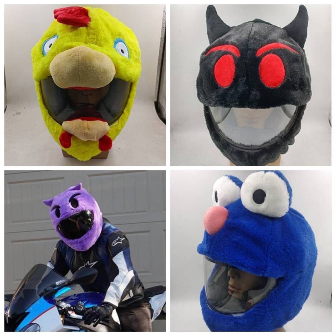 Stitch design motorbike full face helmet plush cover 100% actual photos ...