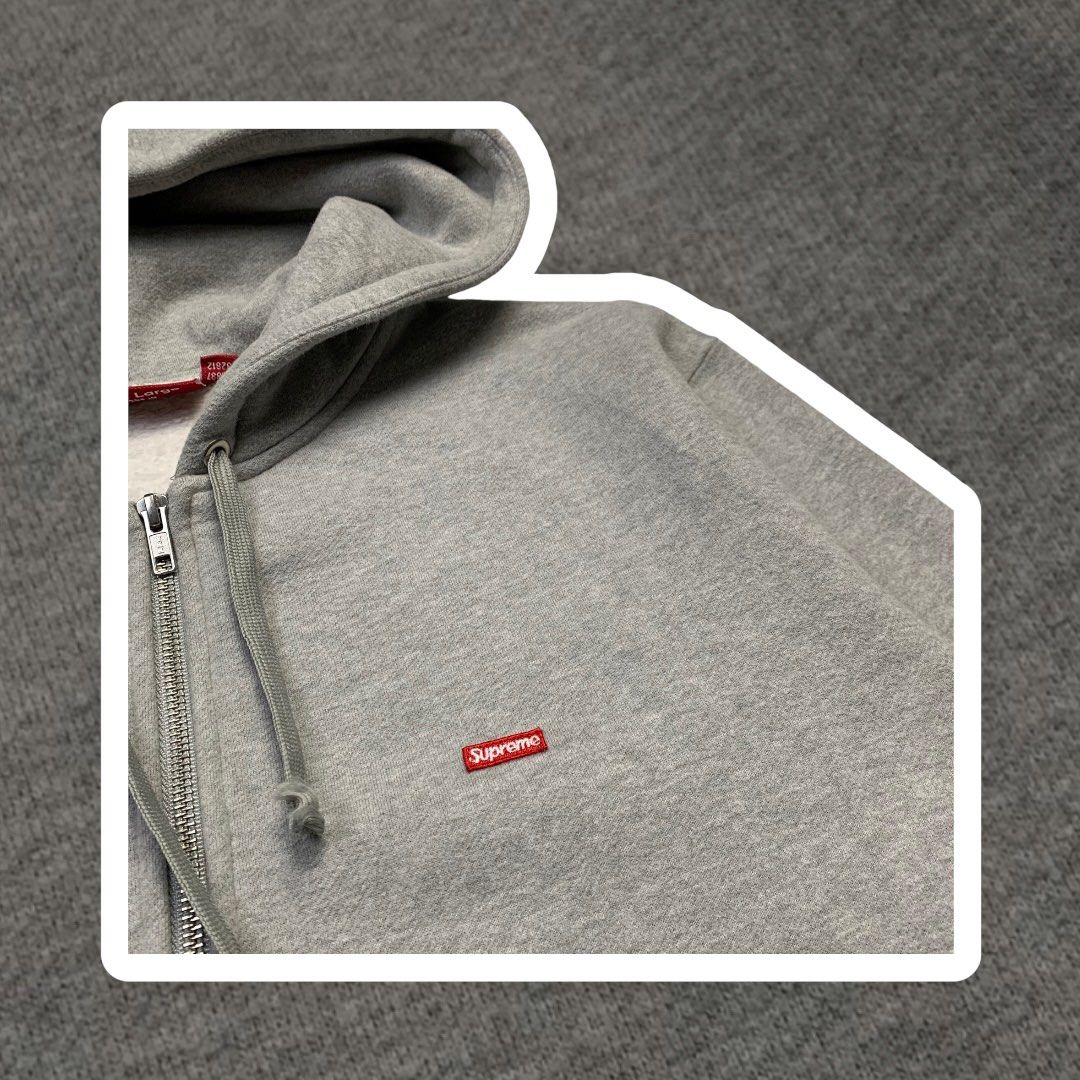 Supreme Patch Chest Box Logo Zip-Up Hoodie, Men's Fashion, Coats ...