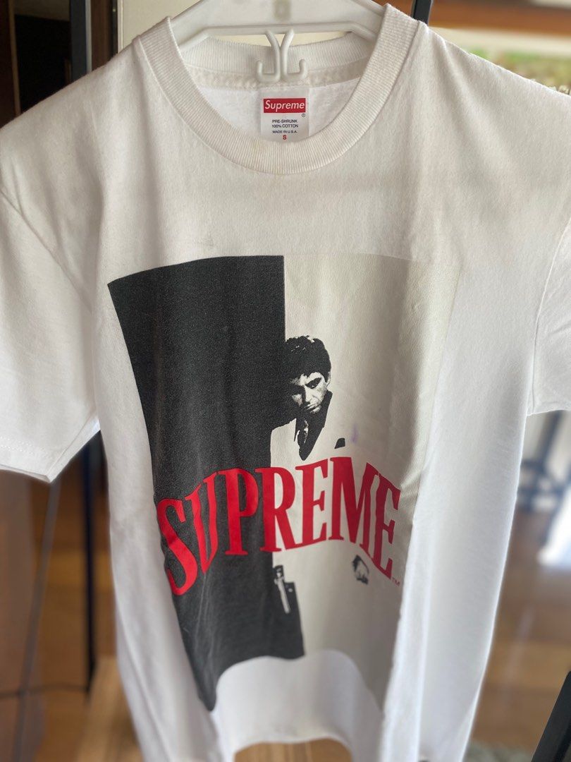 Supreme Scarface Split Tee (FW17) White, Men's Fashion, Tops & Sets ...