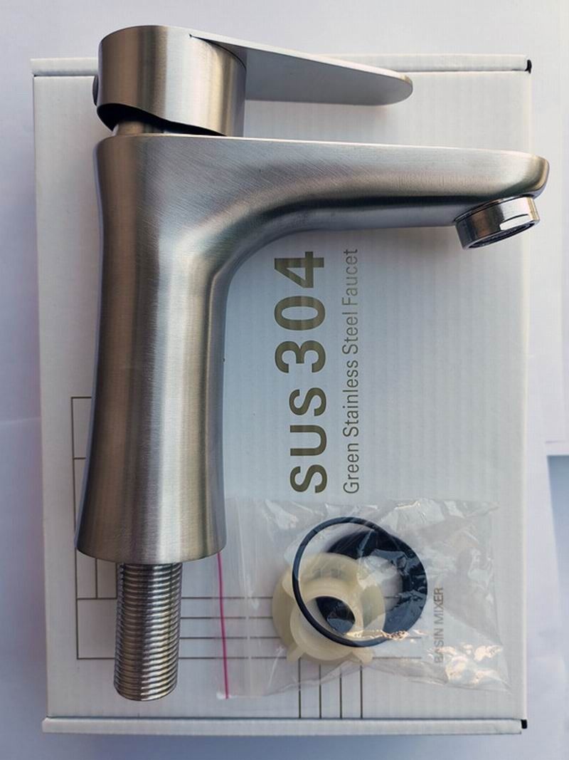 SUS304 Stainless Steel Toilet Basin Faucet Cold Water Tap Household ...