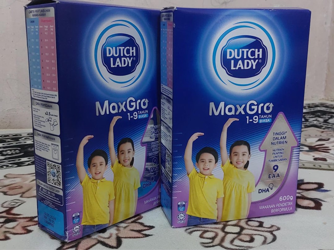 Susu Dutch Lady Max Gro (600g) 1 - 9 years, Babies & Kids, Nursing ...