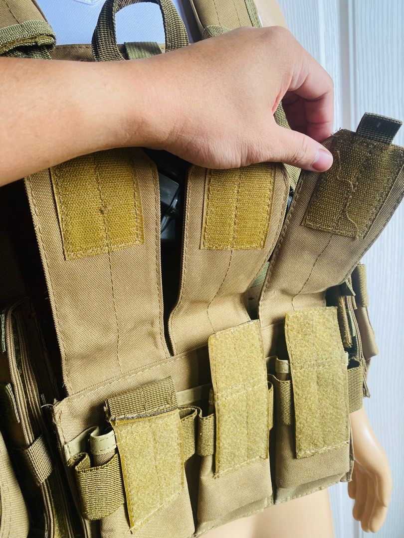 Tactical Vest, Outdoor Combat Training Games Airsoft Vest for Men with ...