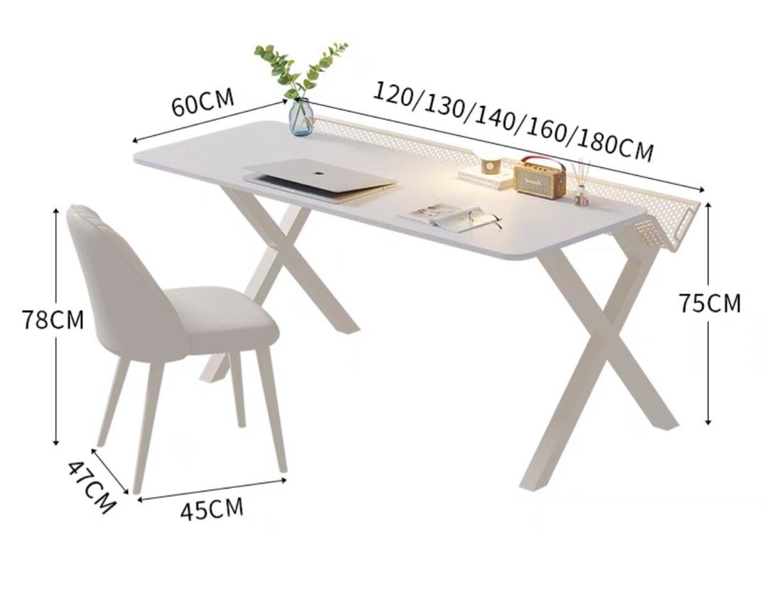 TAZE Minimalist Study Table with Chair, Furniture & Home Living ...