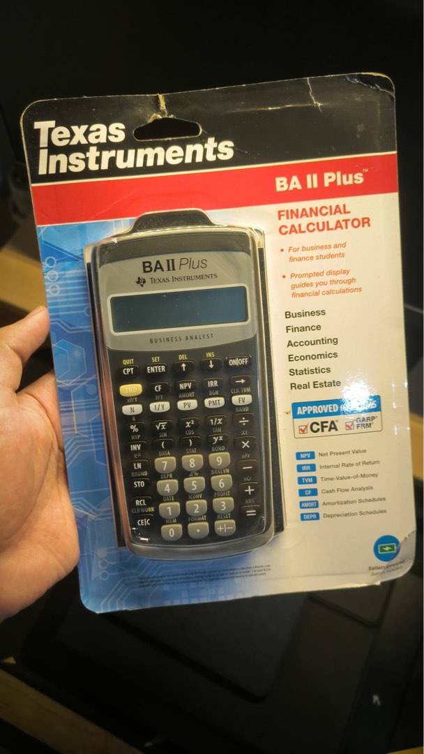 Texas Instruments BA II Plus (Kalkulator CFA), Buku & Alat Tulis, Alat ...