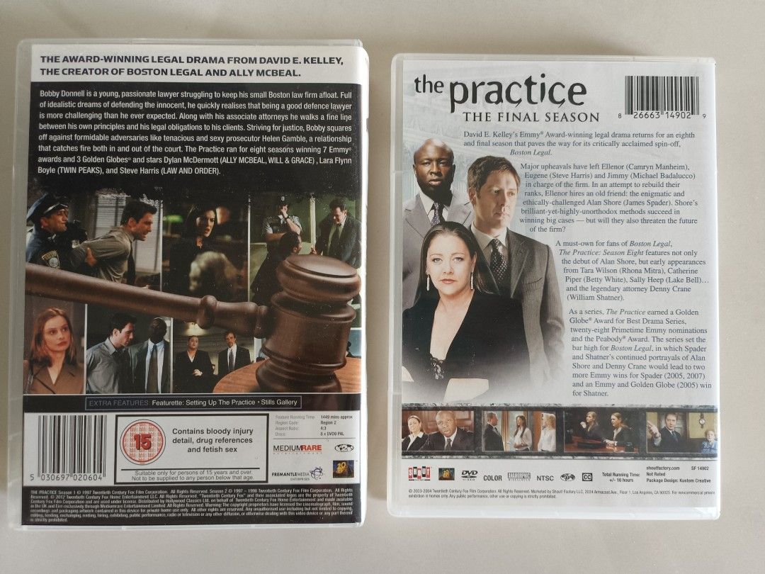 The Practice seasons 1, 2 and 8 DVD, Hobbies & Toys, Music & Media, CDs & DVDs on Carousell