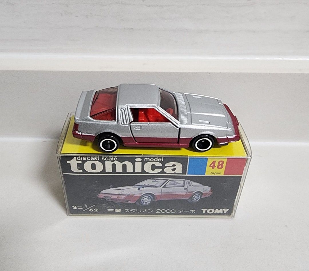 Tomica Black Box No. 48 Mitsubishi Starion 2000 Turbo Silver Maroon ...