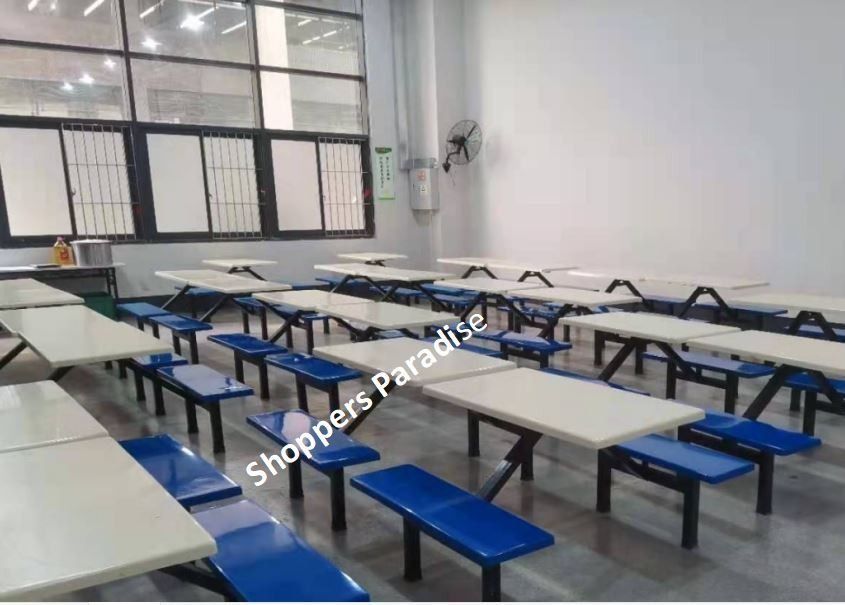 TSDT 00UA - Fiberglass table + bench set, 1 Table + 2 Benches, canteen ...