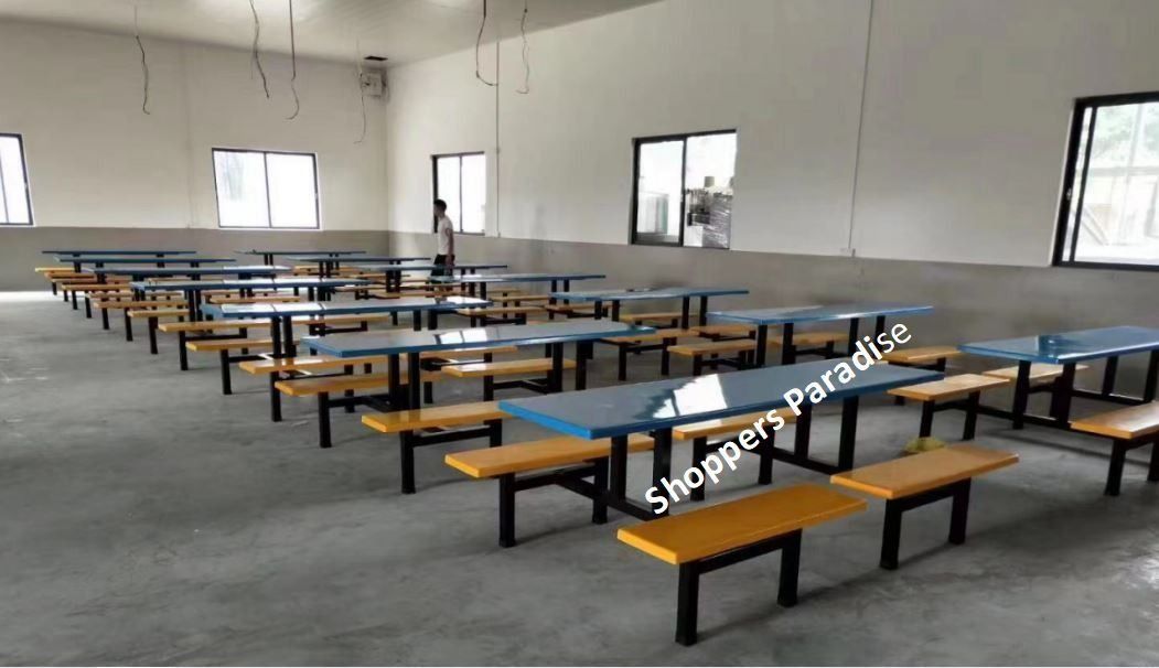TSDT 00UA - Fiberglass table + bench set, 1 Table + 2 Benches, canteen ...