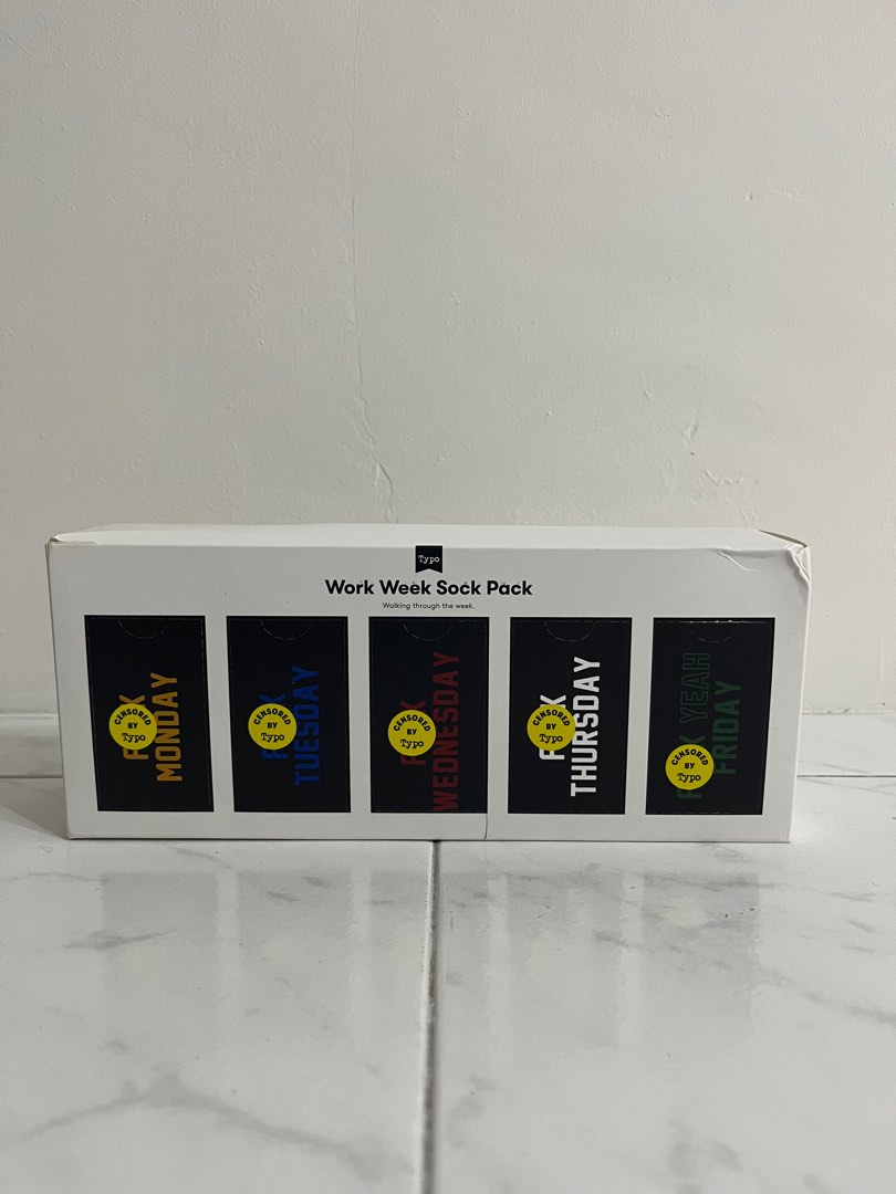 Typo Socks (Box of 5 pairs), Men's Fashion, Watches & Accessories ...