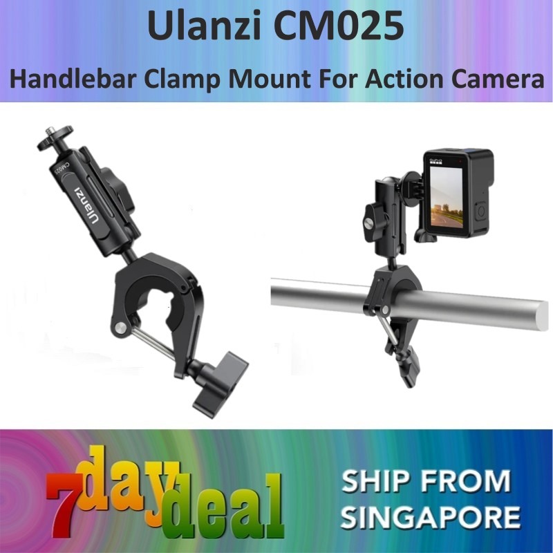Ulanzi CM025 Bike/Motorcycle Handlebar Clamp Mount - For Insta360 ...