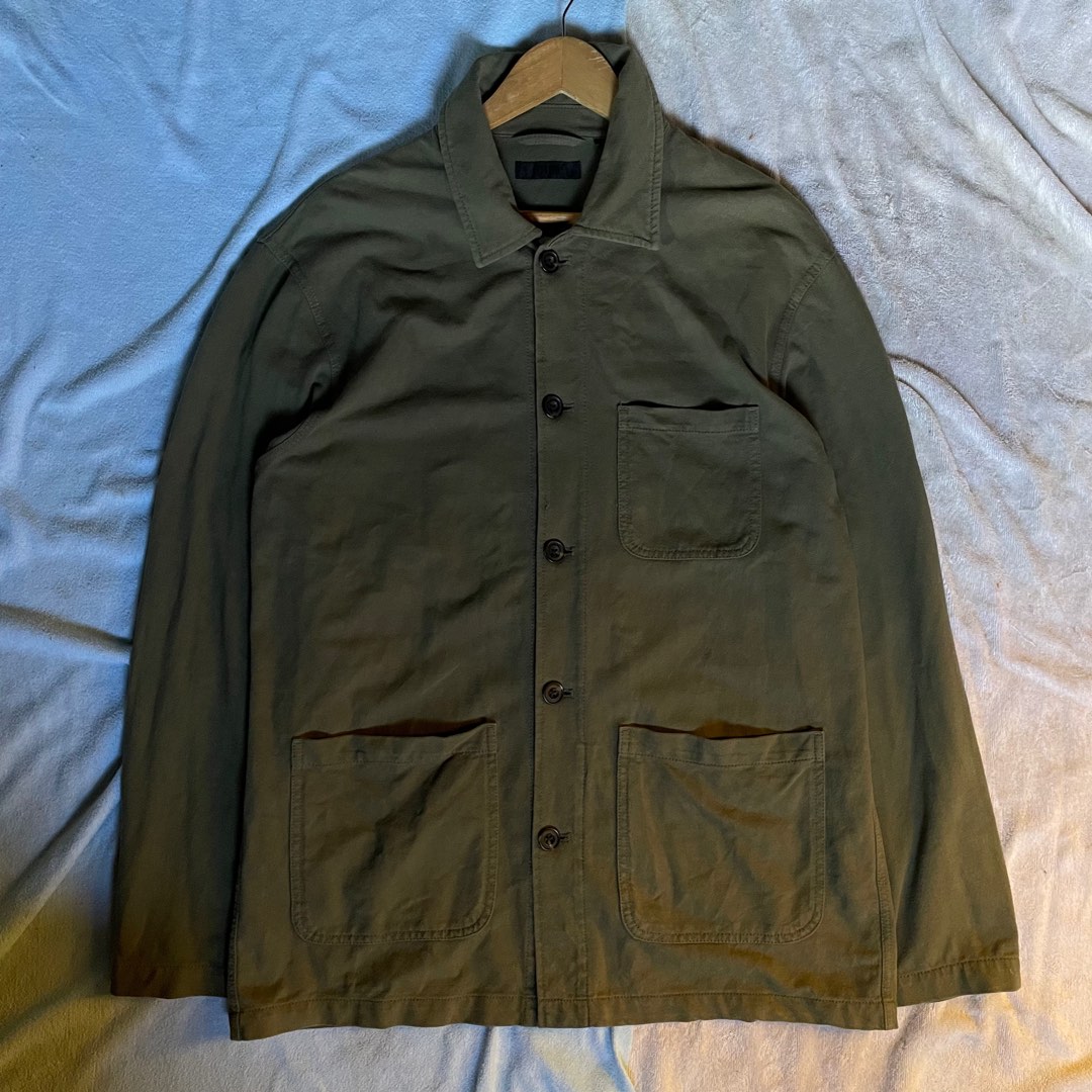 Uniqlo Jersey Work Jacket, Men's Fashion, Coats, Jackets and Outerwear ...