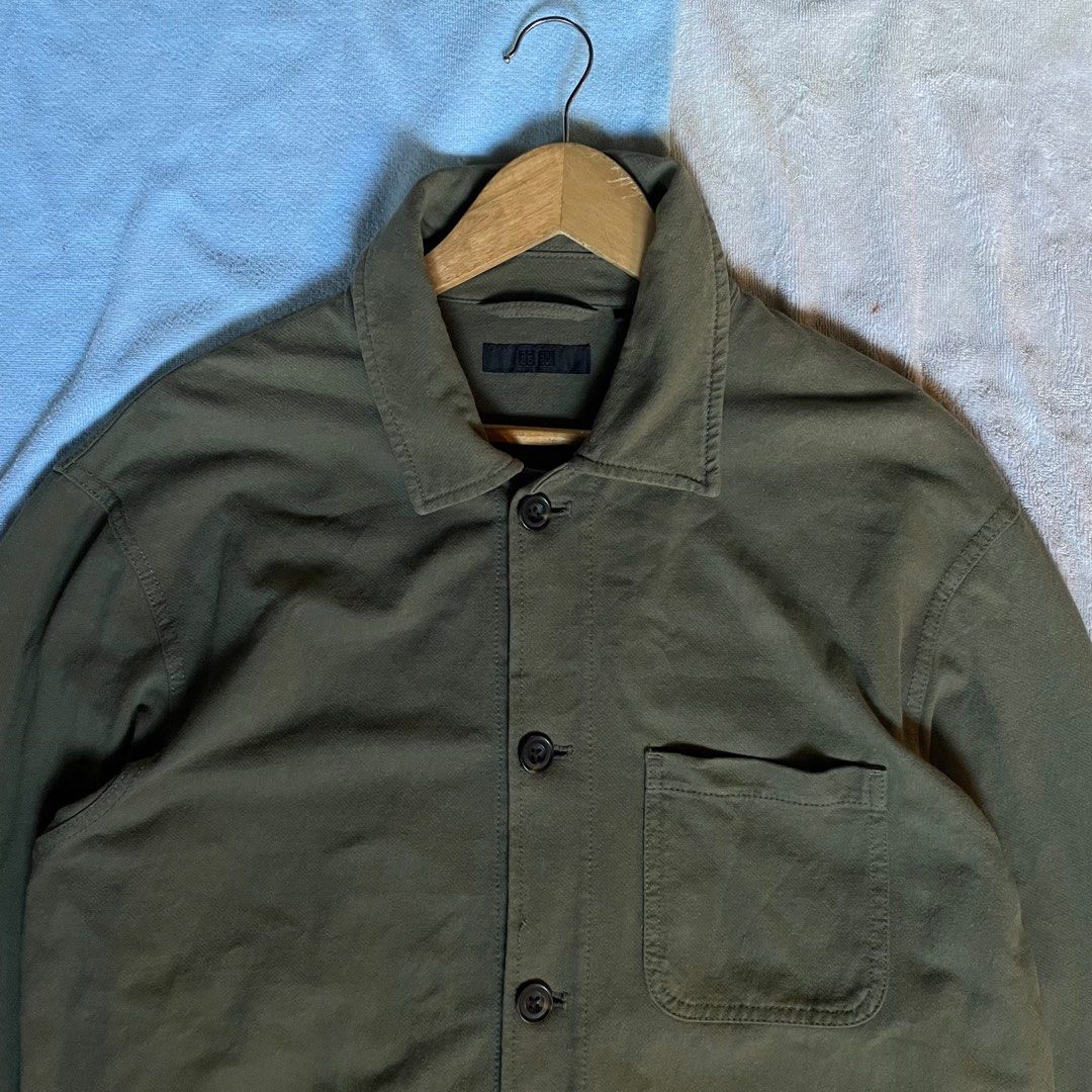 Uniqlo Jersey Work Jacket, Men's Fashion, Coats, Jackets and Outerwear ...