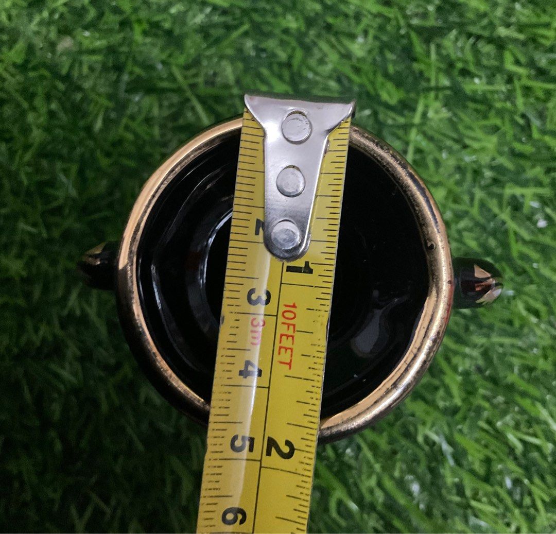 Vintage Adis 24k Handmade Greek Greece Gold Black Ceramic Mini Vase ...