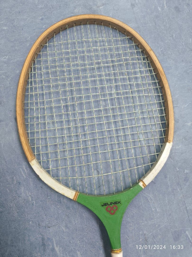 Vintage Jelinek Green Badminton Racquet, Sports Equipment, Sports ...