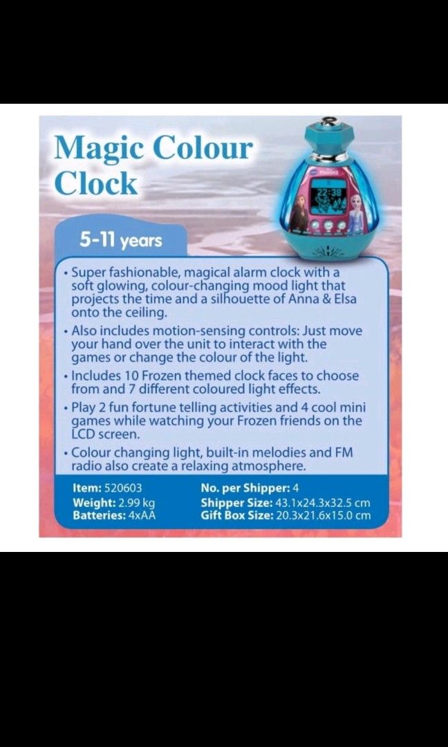 Vtech magic colour clock, Hobbies & Toys, Toys & Games on Carousell