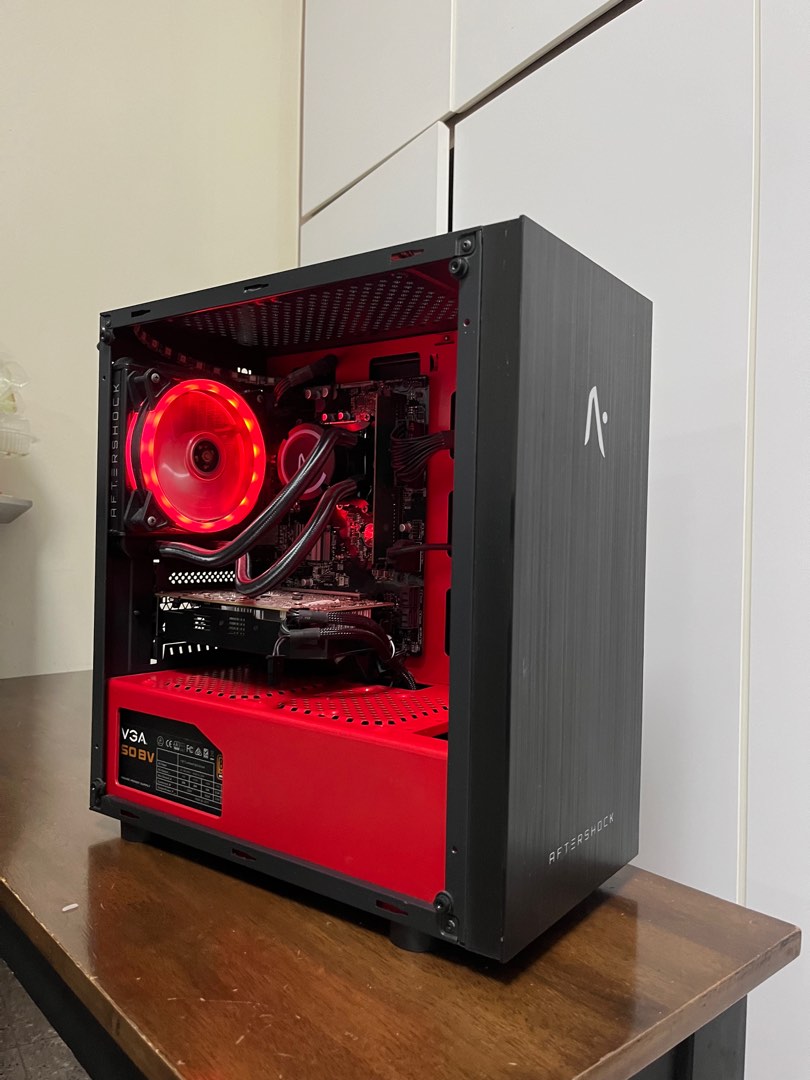 WATERCOOLED AFTERSHOCK GAMING PC DESKTOP CPU I5 8500 GTX 1060 512GB SSD ...
