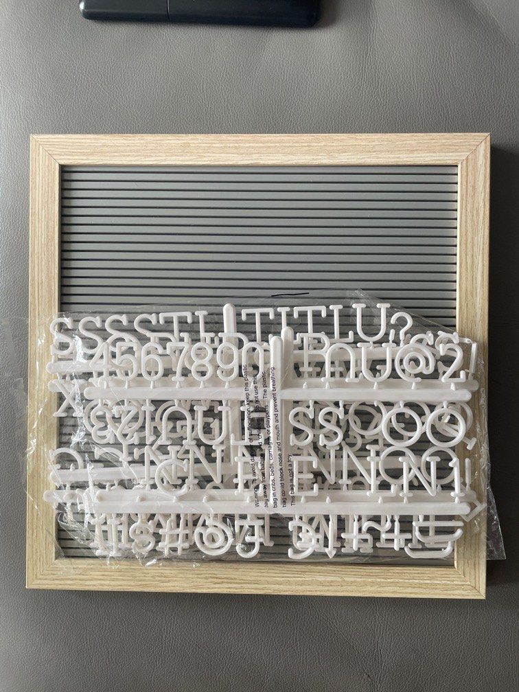 Wooden Frame Message Boards Changeable Letter Board with Symbol and ...