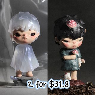 Popmart Sweet Bean Spooky Tales series Little Zombie, Werewolf / Dimoo ...