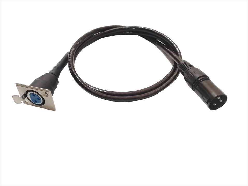 XLR FEMALE PANEL MOUNT to XLR MALE 3-PIN CONNECTOR PASS THROUGH CABLE ...