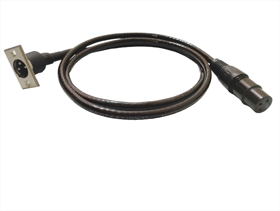 XLR MALE PANEL MOUNT to XLR FEMALE 3-PIN CONNECTOR PASS THROUGH CABLE ...