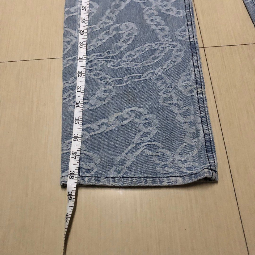y2k "Love is fire" pants, Men's Fashion, Bottoms, Jeans on Carousell