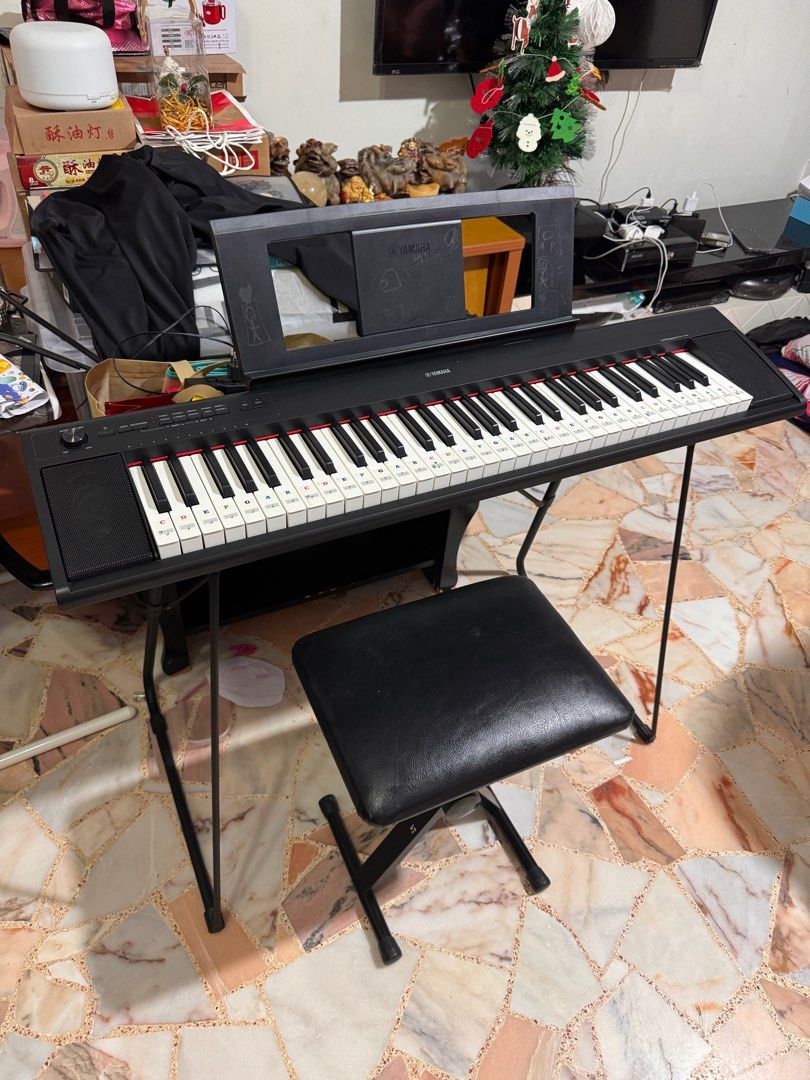 Yamaha NP12 NP-12 Piaggero 61-key Portable Keyboard + Chair, Hobbies & Toys, Music & Media ...