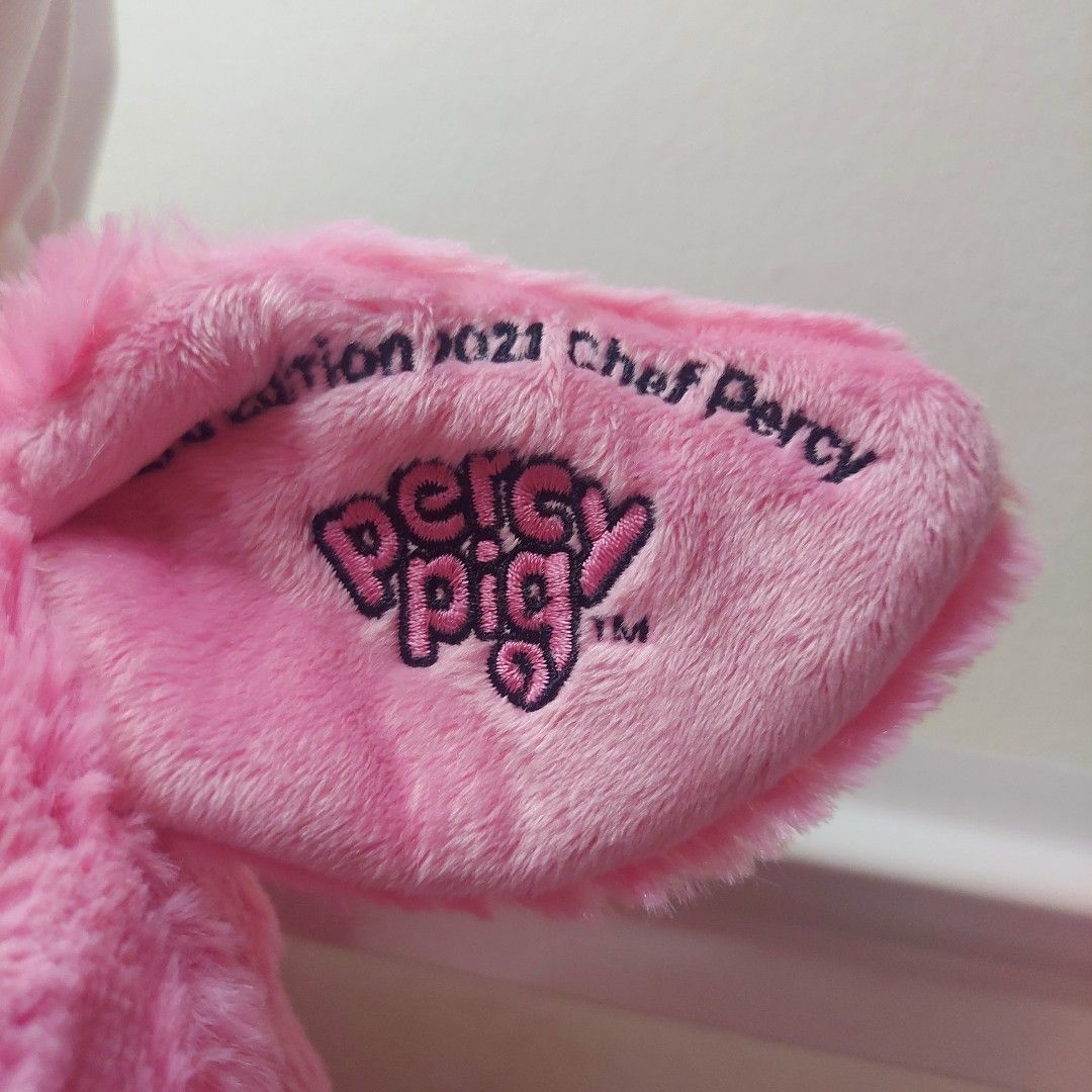 [60cm] M&S Percy Pig Chef Limited Edition Soft Toy Plush Cooking With ...