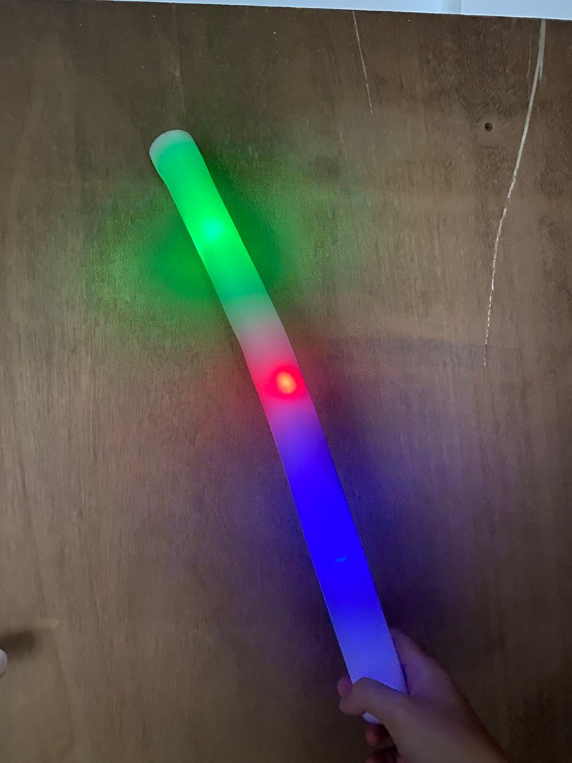 8 pcs sponge glow stick colorful mix foam LED light for concerts and ...