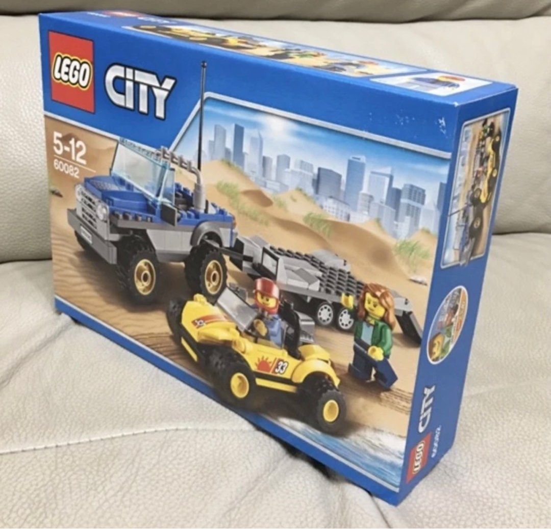正版 現貨 樂高 絕版 LEGO 60082 CITY 城市系列 沙灘吉普小拖車, 興趣及遊戲, 玩具與遊戲在旋轉拍賣