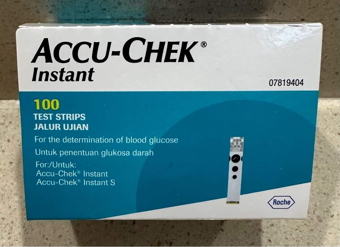 Accu-Chek Instant 100 test strips, Health & Nutrition, Medical Supplies ...