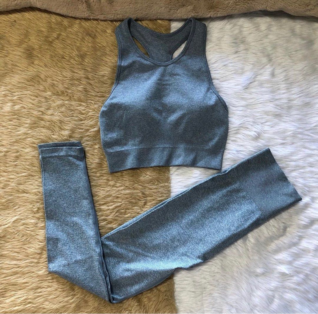Acid Blue Workout set, Women's Fashion, Activewear on Carousell