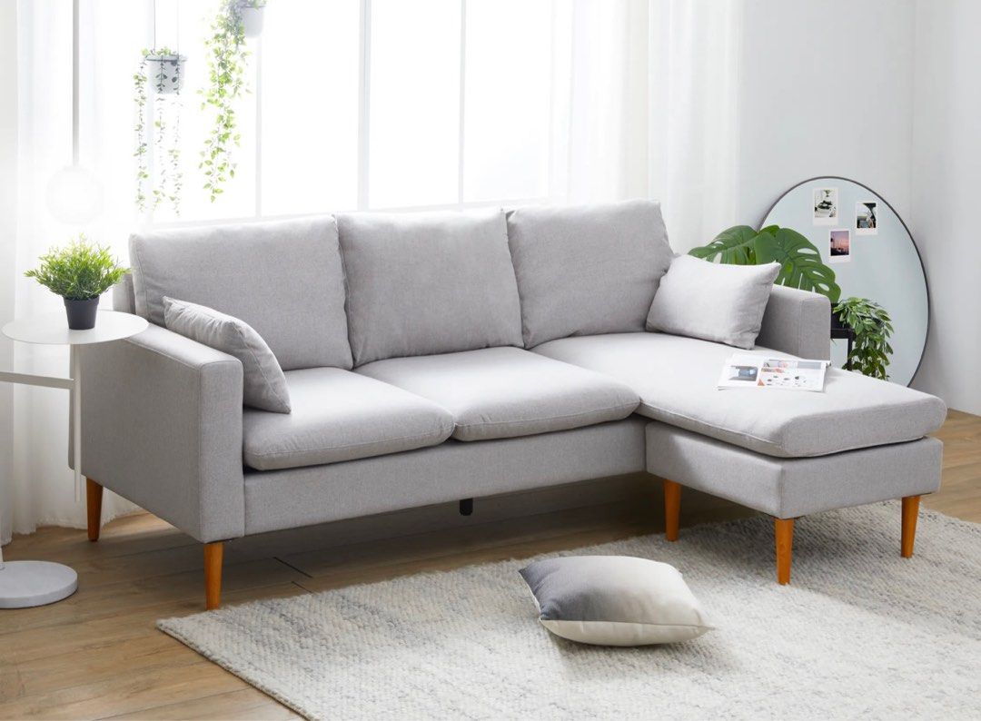 Alicia L-Shaped Sofa - Slate Color (Pick up before Jan 31), Furniture ...