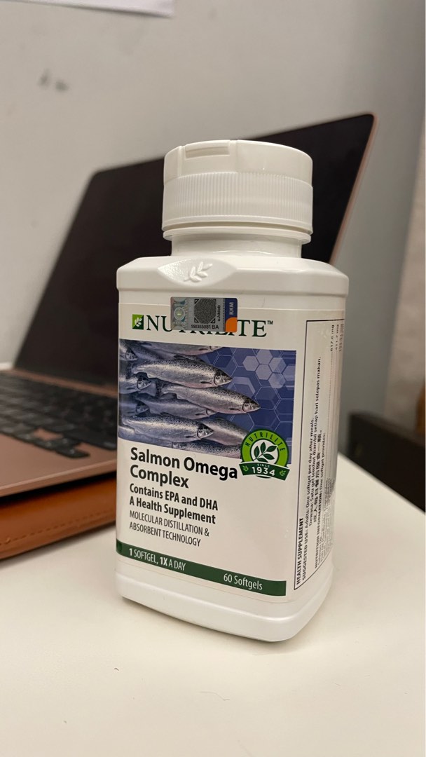 Amway Nutrilite Salmon Omega Complex, Health & Nutrition, Health ...