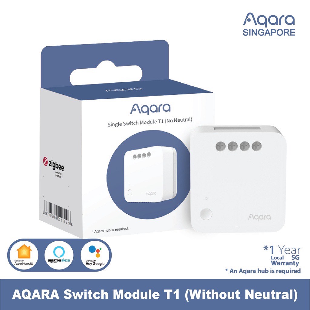 AQARA Single Switch Module T1 (With Neutral) / (Without Neutral), TV ...