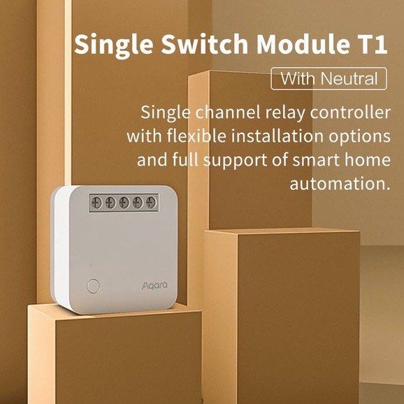 AQARA Single Switch Module T1 (With Neutral) / (Without Neutral), TV ...