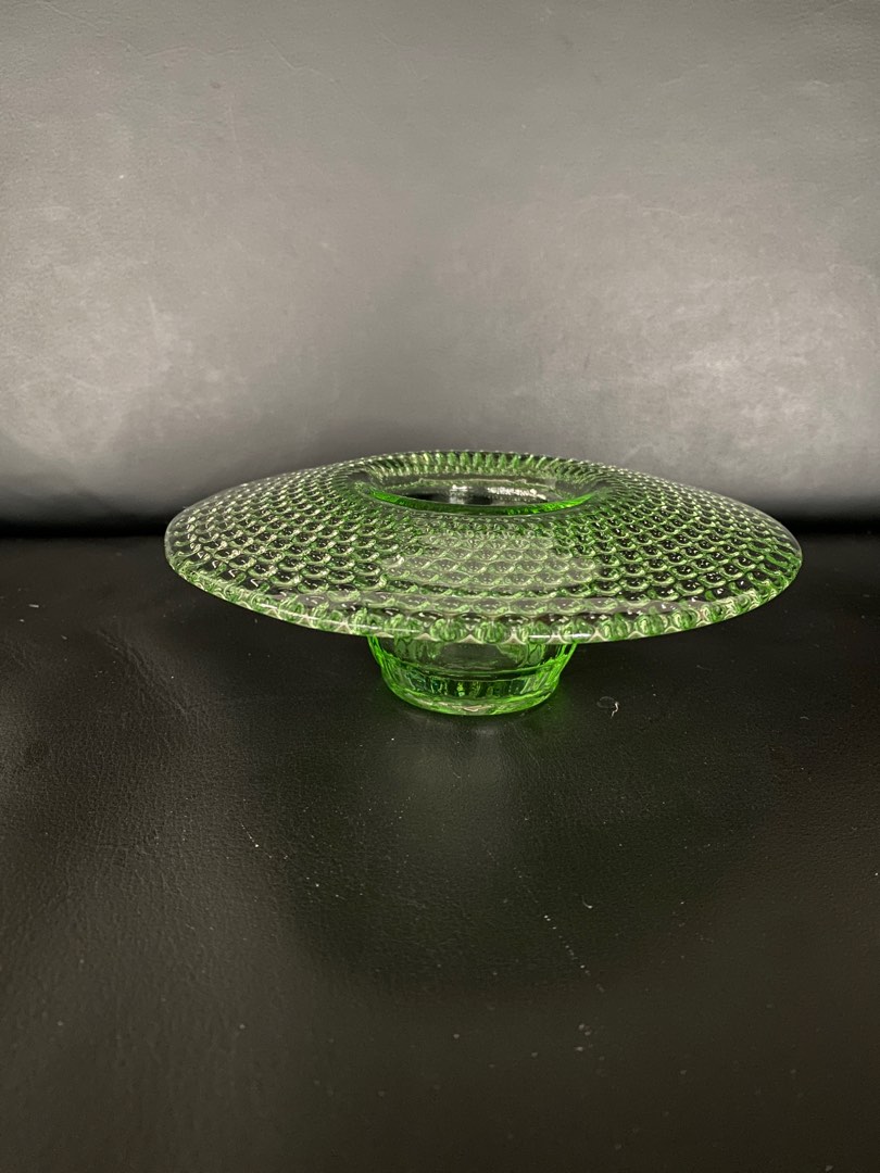 Vintage Art Deco Green Glass Posy Bowl Vase by Jobling UK , Hobbies ...