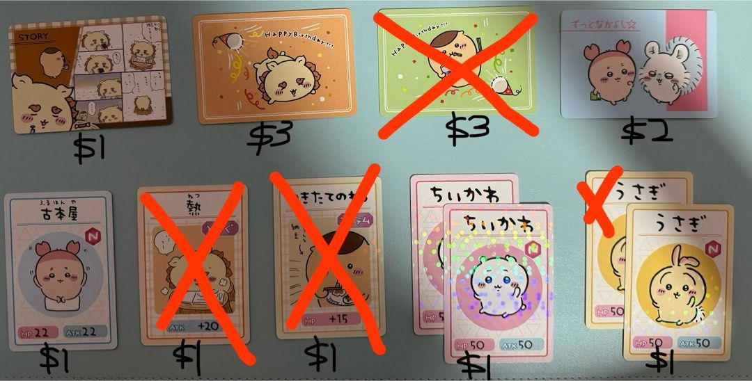 Assorted Chiikawa Cards, Hobbies & Toys, Memorabilia & Collectibles, J ...