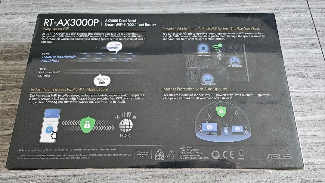 Asus AX3000 RT-AX3000P Wifi 6 Router. Next Gen Smart Dual Band (Brand ...