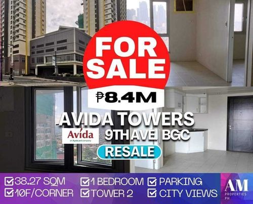 Avida Towers BGC TAGUIG ONE BEDROOM W/ PARKING CORNER UNIT WAY BELOW ...