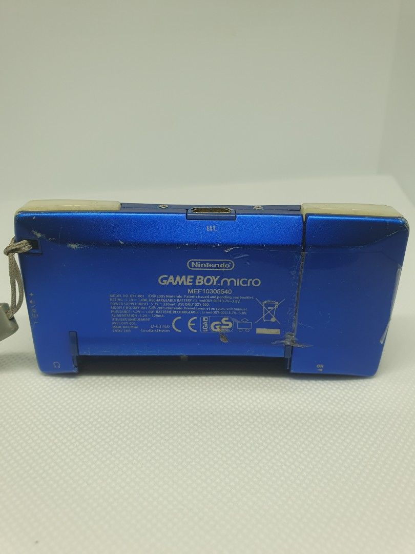 Blue Nintendo Gameboy Micro, Video Gaming, Video Game Consoles ...